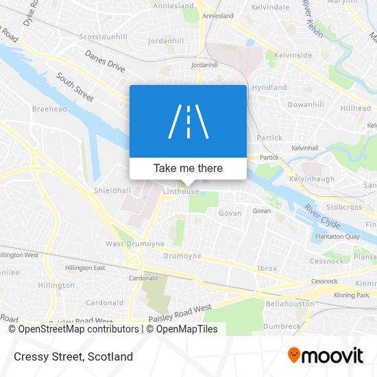 How to get to Cressy Street, Glasgow by bus, train or light rail?