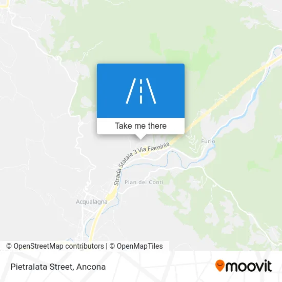 How to get to Pietralata Street, Acqualagna by bus?