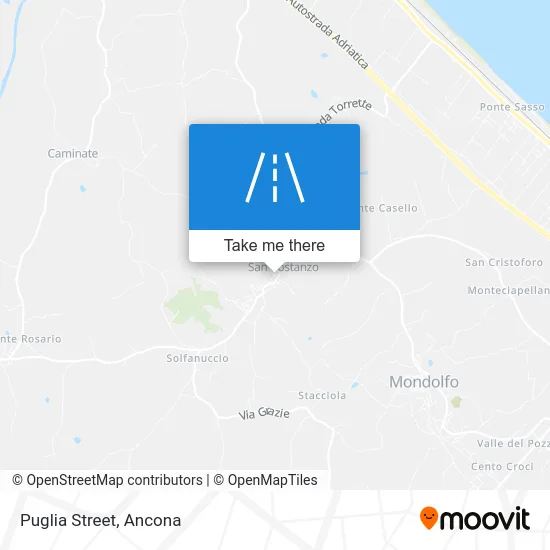 How to get to Puglia Street, San Costanzo by bus?