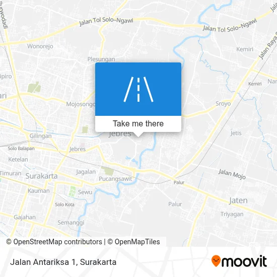 How to get to Jalan Antariksa 1, Surakarta by bus?