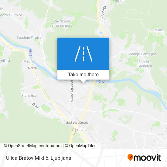 How to get to Ulica Bratov Miklič, Ljubljana by bus?