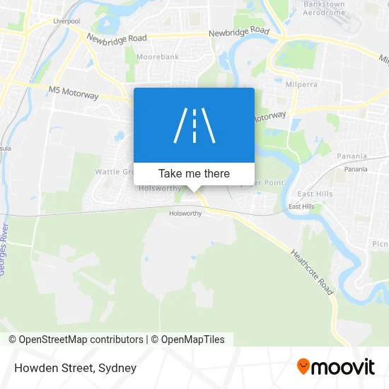 How to get to Howden Street, Holsworthy by bus or train?