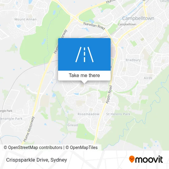 How to get to Crispsparkle Drive, Ambarvale by bus or train?