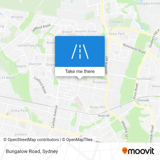 How to get to Bungalow Road, Plumpton (NSW) by bus or train?