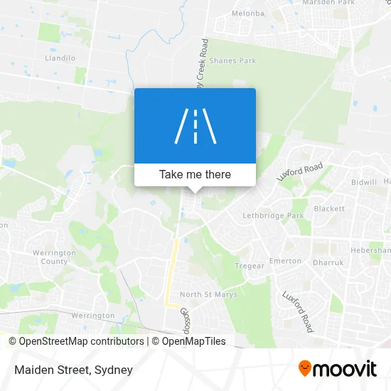 How to get to Maiden Street, Ropes Crossing by bus or train?