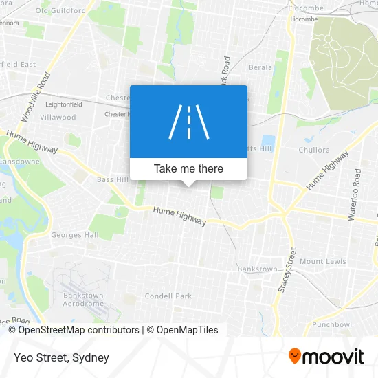 How to get to Yeo Street, Yagoona by bus or train?