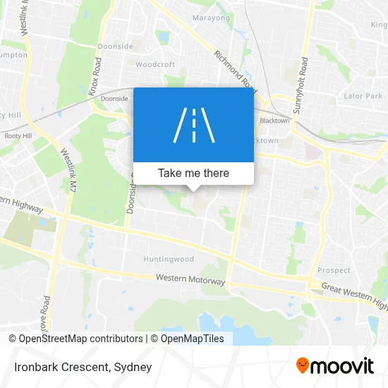 How to get to Ironbark Crescent, Blacktown by bus or train?