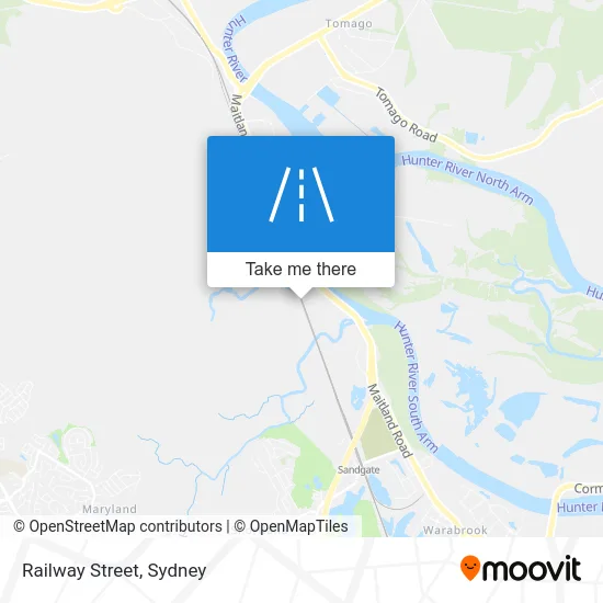 How to get to Railway Street, Hexham (NSW) by bus or train?