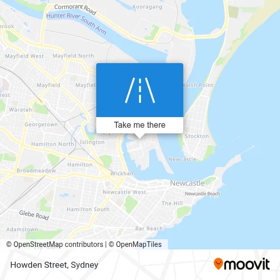 How to get to Howden Street, Carrington (Newcastle - NSW) by bus or train?