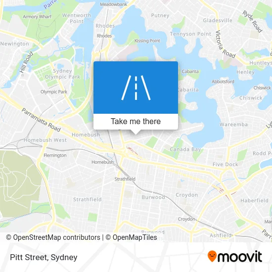 How to get to Pitt Street, Concord by bus or train?