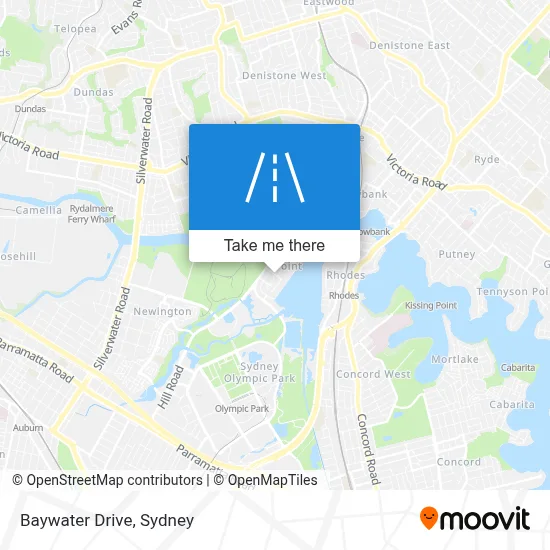 How to get to Baywater Drive, Wentworth Point by bus or train?