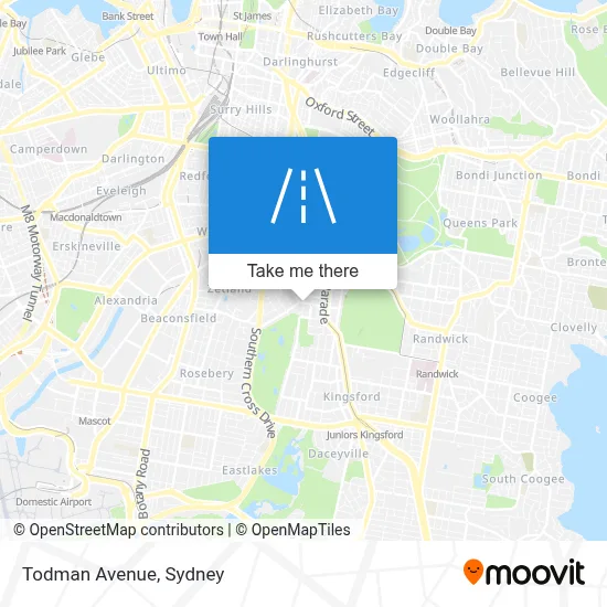 How to get to Todman Avenue, Kensington (NSW) by bus, train, metro ...