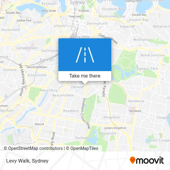 How to get to Levy Walk, Zetland by bus, train, ferry or metro?