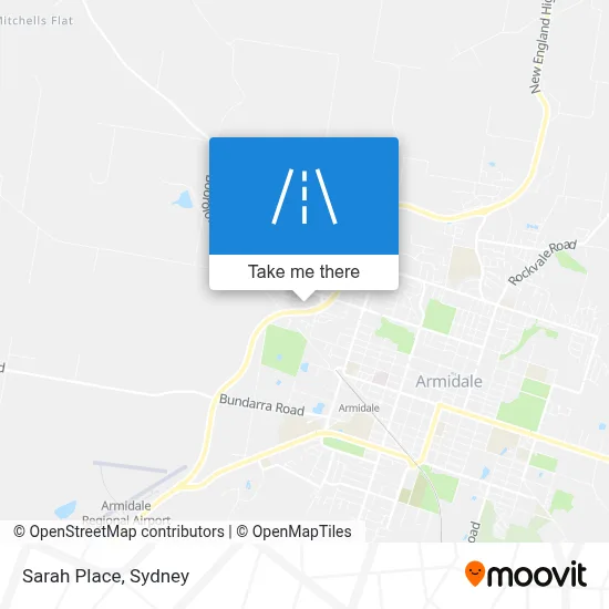 How to get to Sarah Place, Armidale by bus or train?