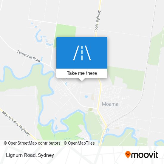 How to get to Lignum Road, Moama by bus or train?