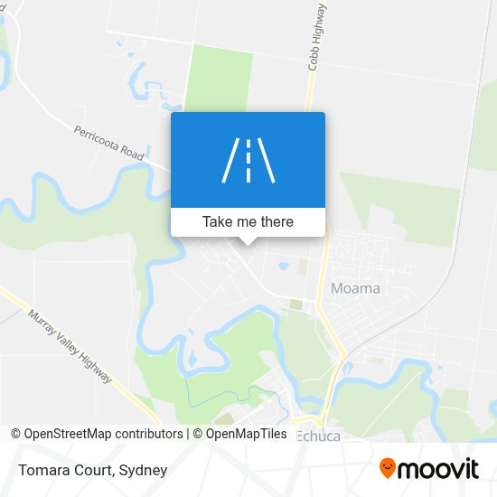 How to get to Tomara Court, Moama by bus or train?