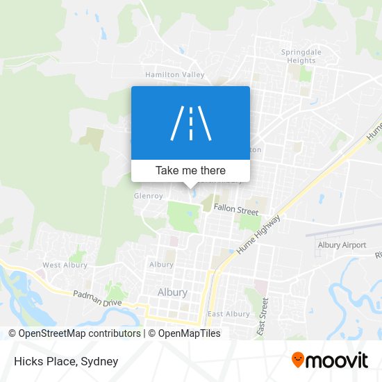 How to get to Hicks Place, North Albury by train or bus?