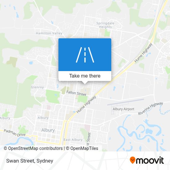 How to get to Swan Street, North Albury by bus or train?