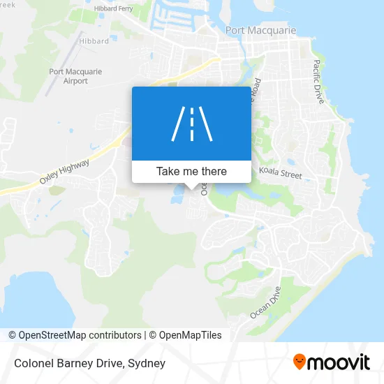 How to get to Colonel Barney Drive, Port Macquarie by bus or train?