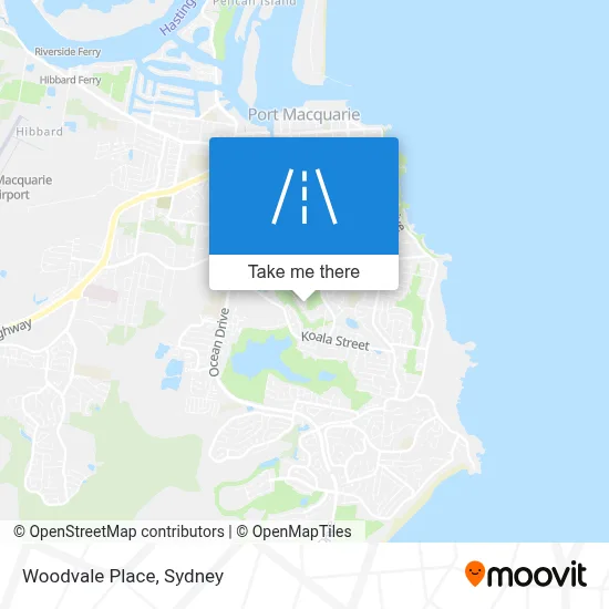 How to get to Woodvale Place, Port Macquarie by bus or train?