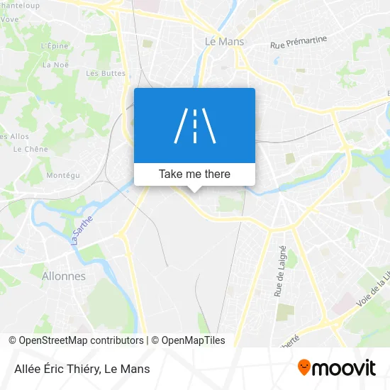 ¿Cómo llegar a Allée Éric Thiéry, Le Mans en autobús o tren ligero?