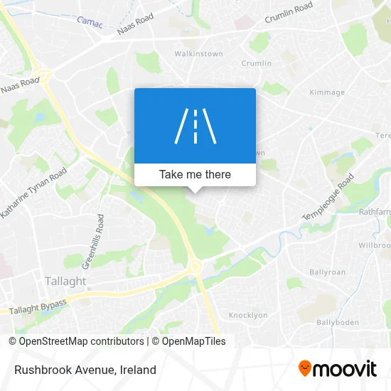 How to get to Rushbrook Avenue, Templeogue by bus or light rail?