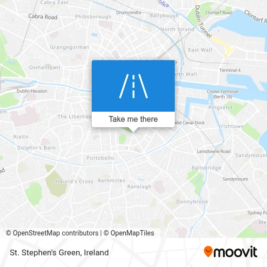 How to get to St. Stephen's Green, Dublin by bus or train?