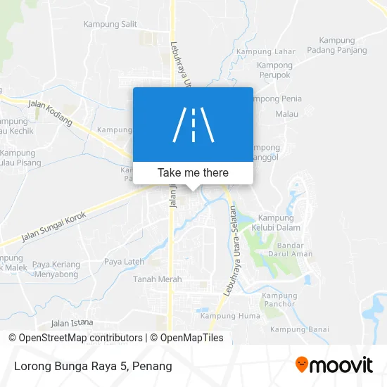 Cara-cara untuk ke Lorong Bunga Raya 5, Penang dengan bas atau keretapi