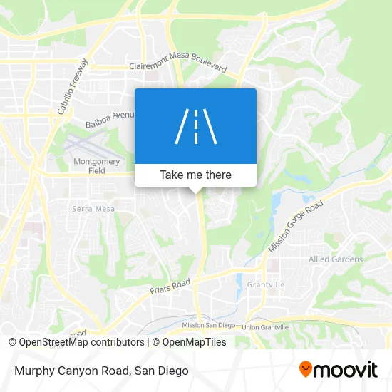 How to get to Murphy Canyon Road, San Diego by bus or cable car?