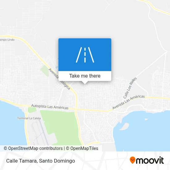 How to get to Calle Tamara, Santo Domingo by bus?