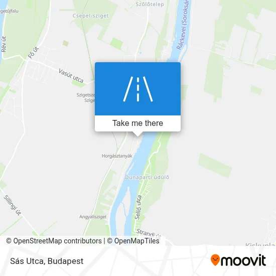 How to get to Sás Utca, Ráckeve by train or bus?