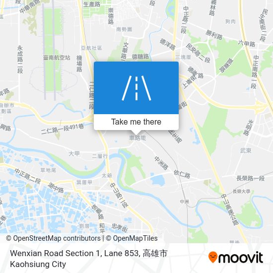 How to get to 文賢路一段853巷, Tainan by Bus, Train or Metro?