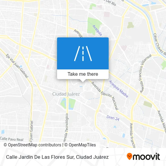 ¿Cómo llegar a Calle Jardín De Las Flores Sur, Juarez en autobús?