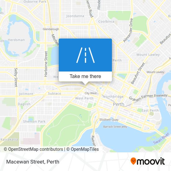 How to get to Macewan Street, West Leederville by bus or train?