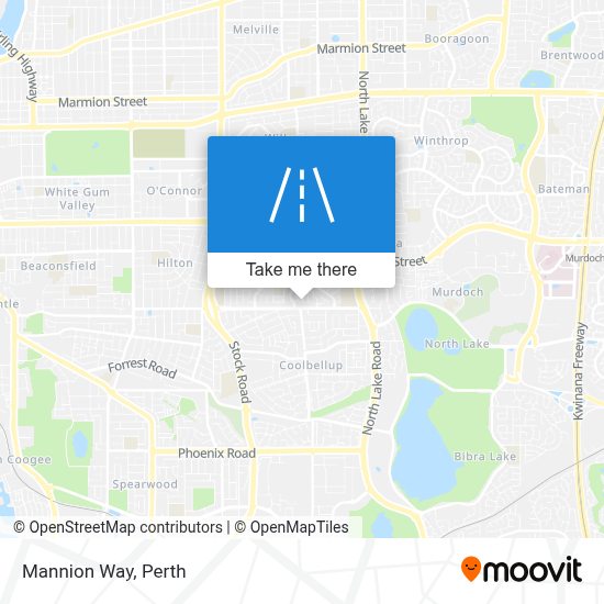 How to get to Mannion Way in Kardinya by Bus or Train?