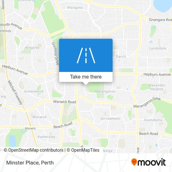 How to get to Minster Place, Marangaroo by bus or train?