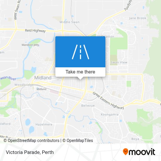 How to get to Victoria Parade, Midvale by bus or train?