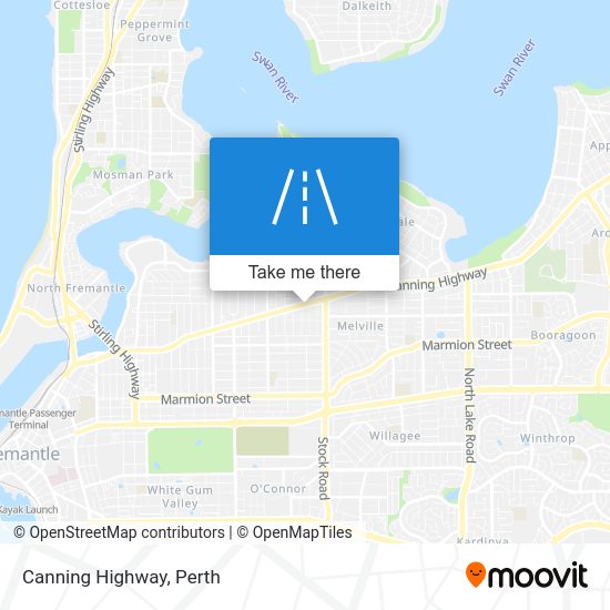 How to get to Canning Highway, Palmyra by bus or train?