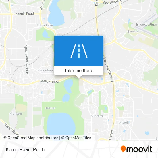How to get to Kemp Road, Beeliar by bus or train?