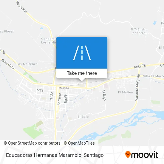 ¿Cómo llegar a Educadoras Hermanas Marambio, Melipilla en Micro?