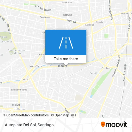 ¿Cómo llegar a Autopista Del Sol, Cerrillos en Micro o metro?