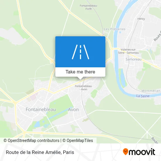 How to get to Route de la Reine Amélie, Avon by bus, train or RER?