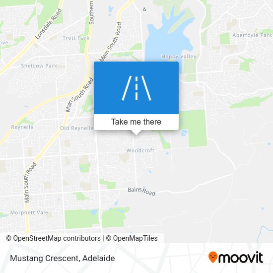 How to get to Mustang Crescent in Woodcroft by Bus or Train?
