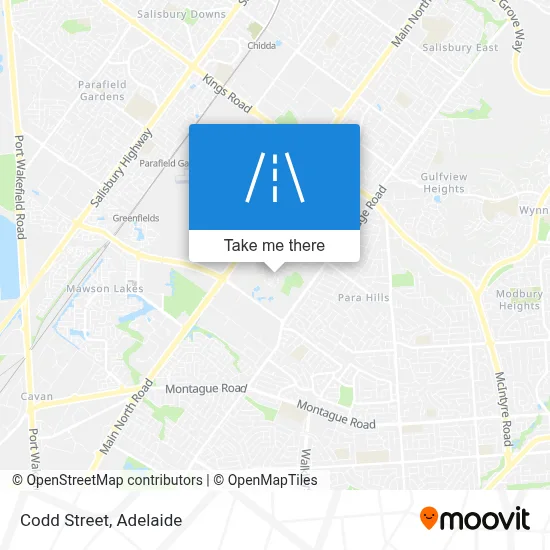¿Cómo llegar a Codd Street, Para Hills West en autobús o tren?