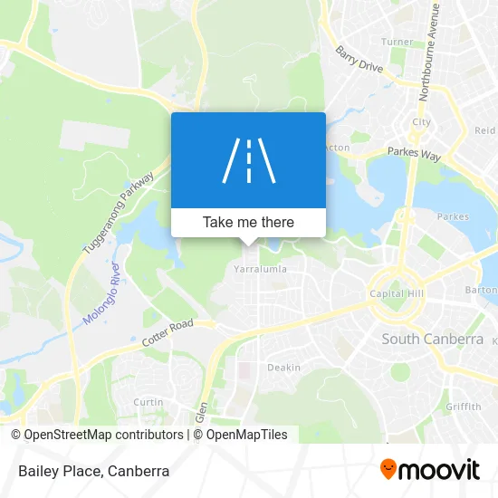 How to get to Bailey Place, Canberra by bus or light rail?