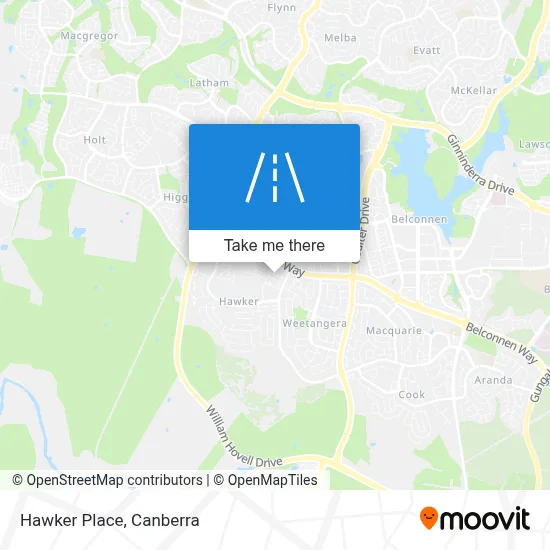 How to get to Hawker Place, Canberra by bus?