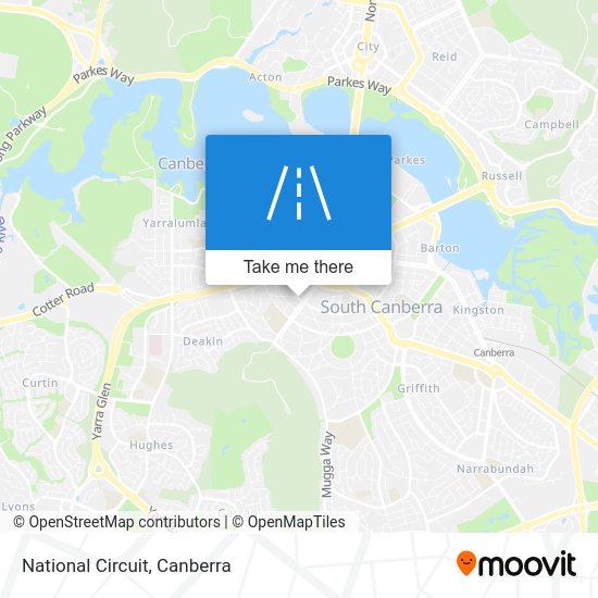 How to get to National Circuit, Canberra by bus or light rail?