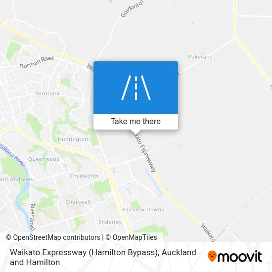 How to get to Waikato Expressway (Hamilton Bypass), Auckland and ...
