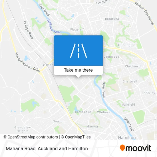 How to get to Mahana Road, Auckland and Hamilton by bus?