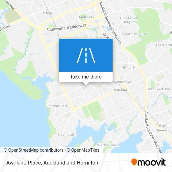 How to get to Awakino Place, Homai East by bus or train?